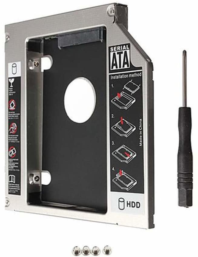 LOGINPOWER 9.5mm 2nd HDD Caddy Adapter Tray Enclosures Compatible with ...