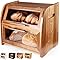 Amazon.com: Arise Stylish Bamboo Bread Box for Kitchen Countertop ...