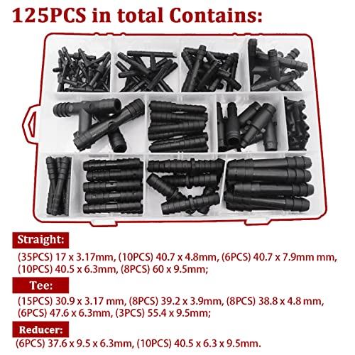 Snapklik.com : Vacuum Connector Assortment Kit,Universal Black Barbed ...