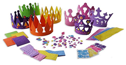 4 Princess Tiara Craft Kits + 4 Prince King Crown Foam Craft Kits ...