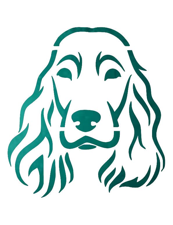 Amazon.com: COCKER SPANIEL Stencil Dog Breed Face 8" x 10" Plastic ...