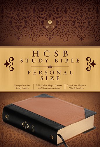 HCSB Study Bible Personal Size, Black/Tan LeatherTouch Portfolio ...