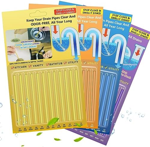 Amazon.com: JSENA Drain Cleaner Sticks,48 Strips Disposal Cleaner ...