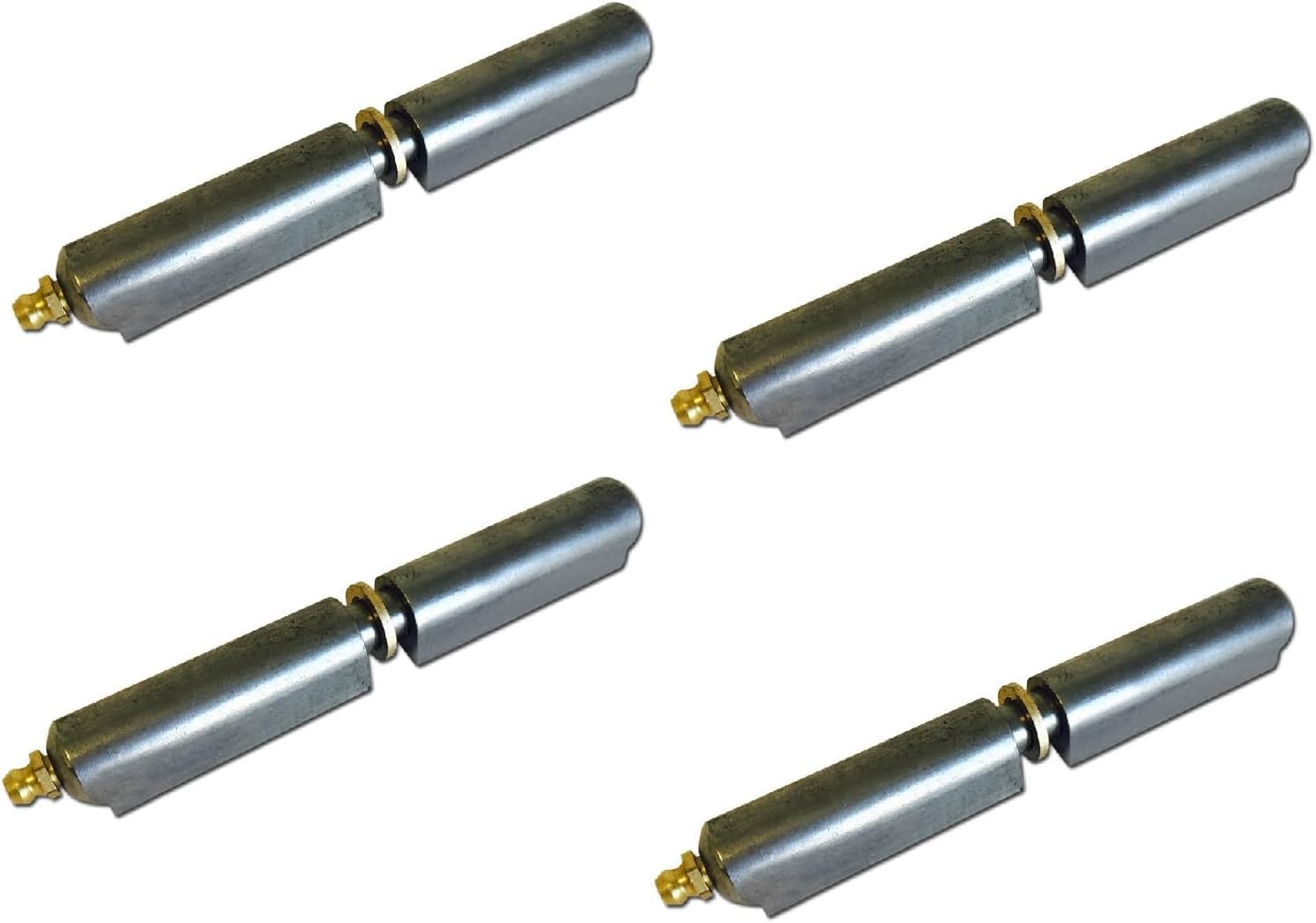 6" Bullet Hinge Steel Body & Pin, Brass Bushing & Grease Zerk 49753 (4 ...