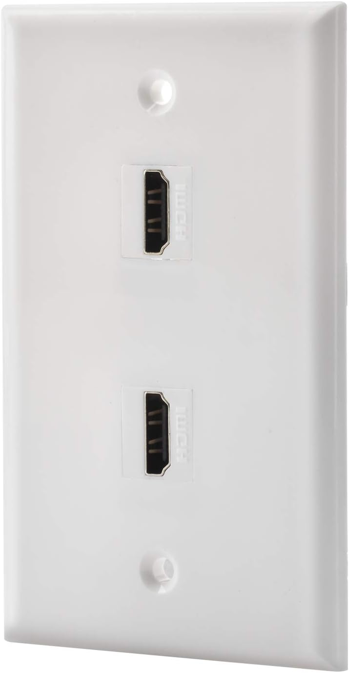 Amazon.com: BUPLDET HDMI and Ethernet Wall Plate - 4K HDMI RJ45 Cat6 ...