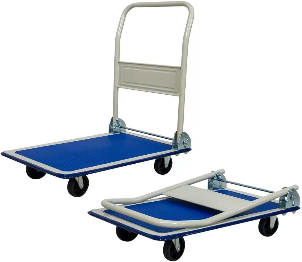Suprills Folding Dolly Platform Trolley on Wheels - Heavy Duty Steel ...