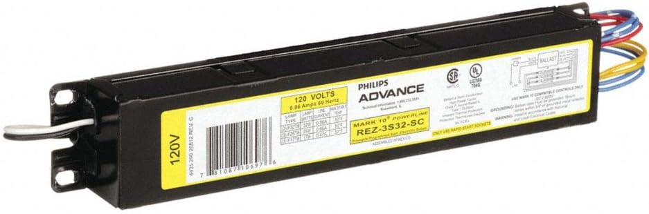 Advance Mark 10 Powerline REZ-3S32-SC - (3) Lamp Fluorescent Ballast ...