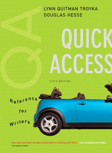 Quick Access + Reference for Writers: Mycomplab New with Pearson Etext ...
