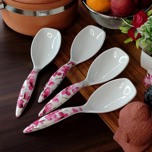 Buy Vemlons Serving Spoon, Black Long Handled Serving Spoon Melamine ...