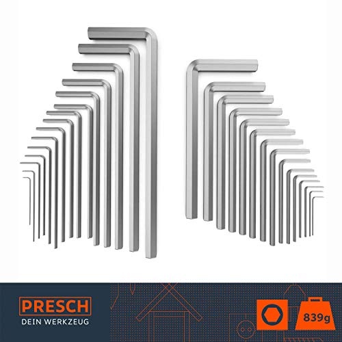 Presch Jeu de 30 clés Allen HX - Coffret compact de clés 6 pans creux ...