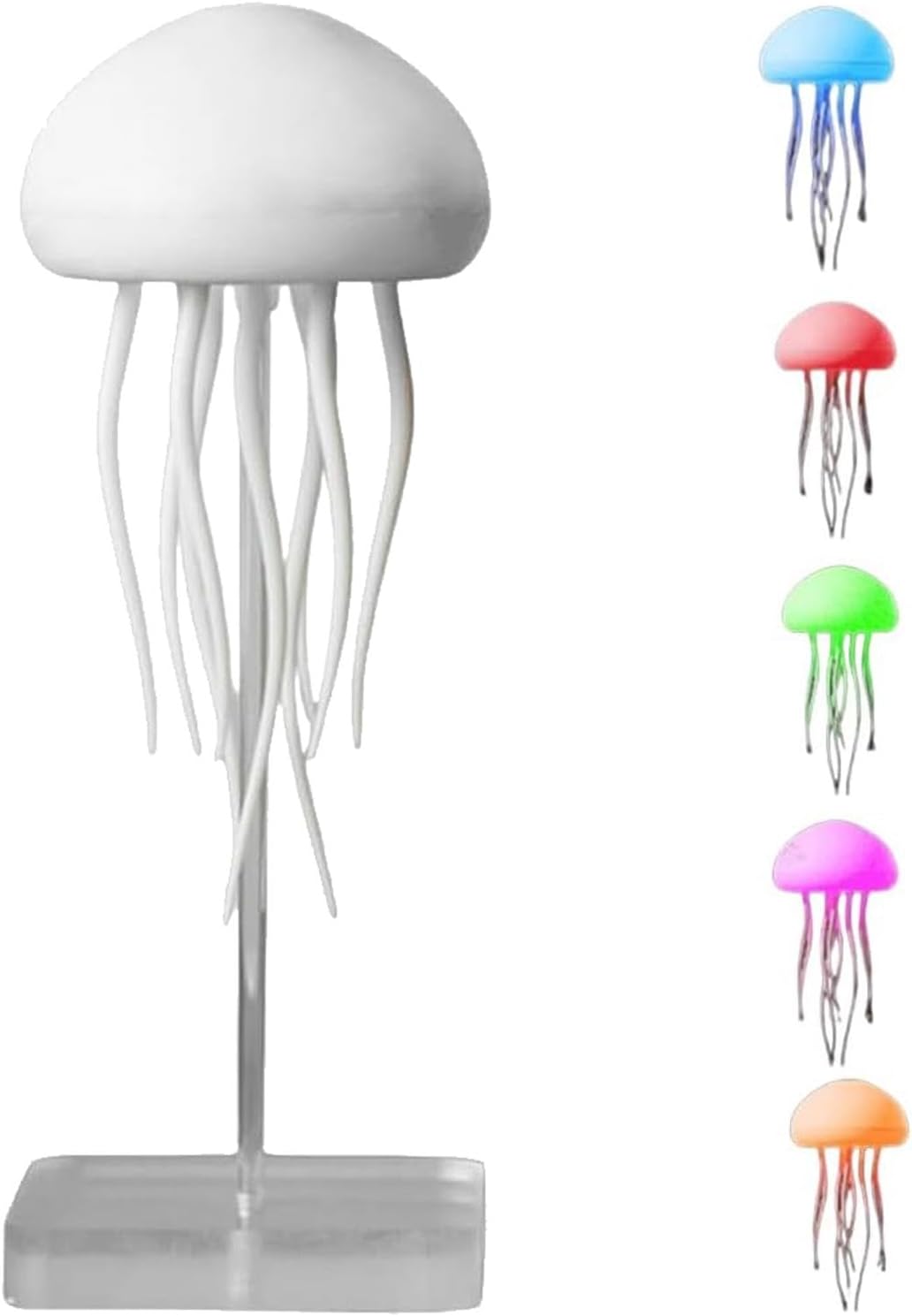 Jelly Fish Light Lamp, LED Jellyfish Lamp, Voice Control RGB Gradient ...