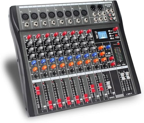 Amazon.com: Kmise 8 Channel Professional Audio Mixer 99 Sound Effects ...