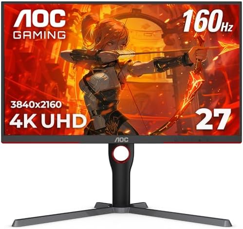 Amazon.com: AOC U27G3X 27" Frameless Gaming Monitor, 4K UHD 3840x2160, 160Hz 1ms, Height ...