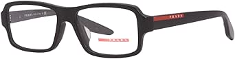 Amazon.com: Prada PS 01GVF - 1BO1O1 - Marco para lentes color negro ...