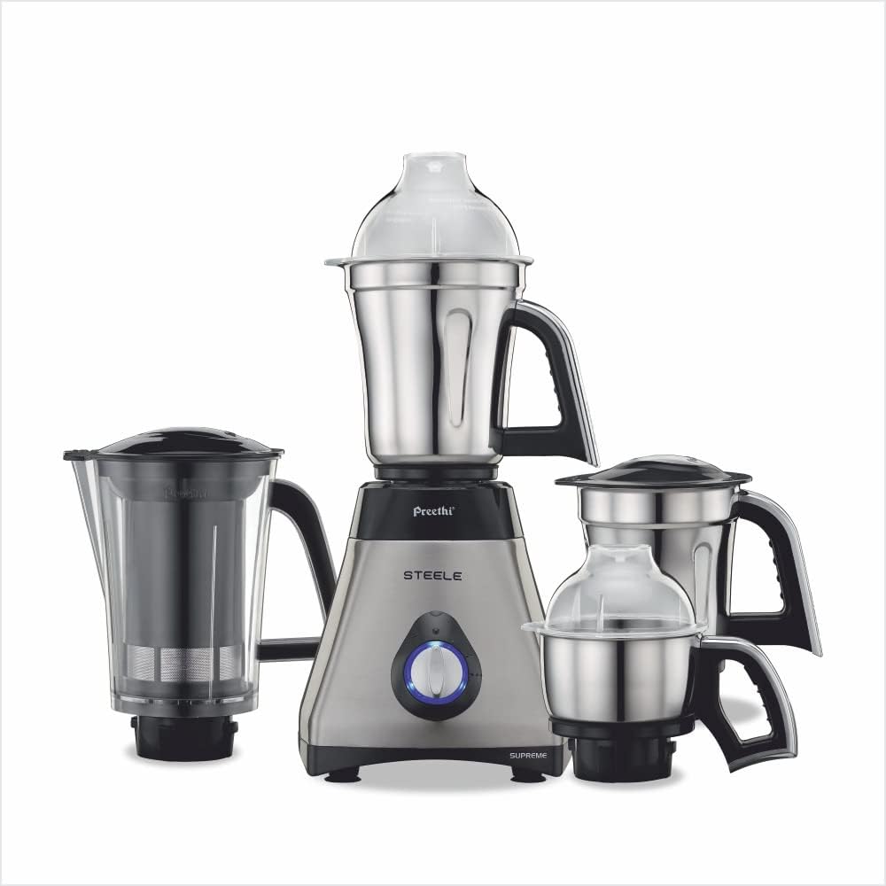 Buy Preethi Zion Mixer Grinder for Kitchen - 4 Jars 750 Watt Mixie (3 ...