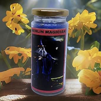 Merlin Magician Jar Candle - Healing- Spiritual - with Herbs & Oils ...