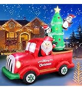 Amazon.com: FunFanso 11FT Christmas Inflatable Santa Claus Fishing on ...