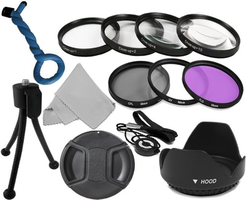 Buy 55MM Professional Lens Filter and Close-Up Macro Accessory Kit for ...