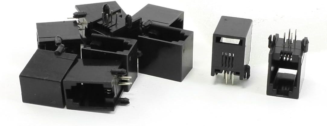 Amazon.com: jing with Wires RJ9 Female Connector 4P4C PCB Socket Mount ...