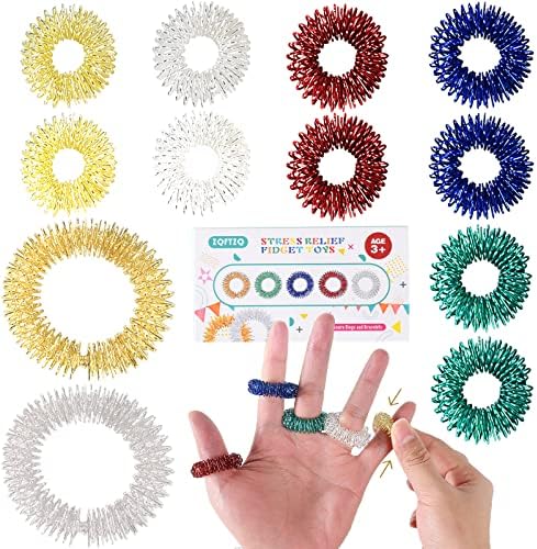 Amazon.com: Mr. Pen- Spiky Sensory Rings, 10 Pack, Colorful Stress ...