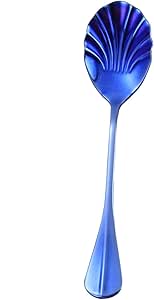 Amazon.co.jp: Stainless Steel Shell Spoon Long Handle Dessert Scoop ...