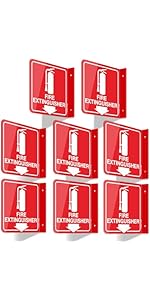 Amazon.com: GicnKeuz Fire Extinguisher Sign, 6" x 6" Fire Extinguisher ...