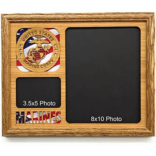 Amazon.com: US Marine Corps Picture Frame (11x14 Layout I, Honey ...