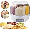 Amazon.com: BILPIKOGoo 6 Grid Rice Dispenser, Rotating Grain Storage ...