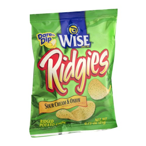 Amazon.com : Wise Ridgies Ridged Potato Chips Sour Cream & Onion ...