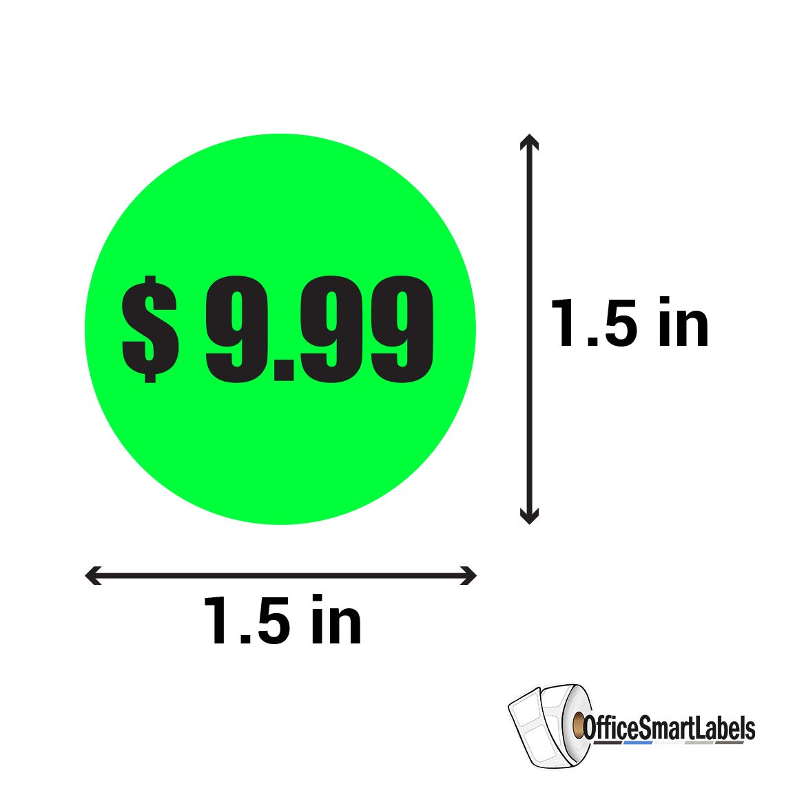 Snapklik.com : 9.99 Preprinted Price Stickers - 1.5 Inch Circle Round ...
