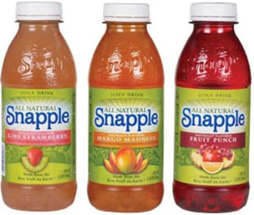 Amazon.com : Snapple Variety Pack All Natural Juice Drink 8 fl oz Mini ...