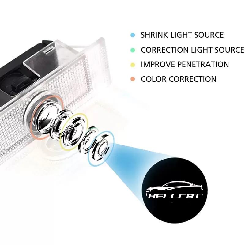 Snapklik.com : 2pcs Never Fade Door Light Led Logo For Dodge Charger ...