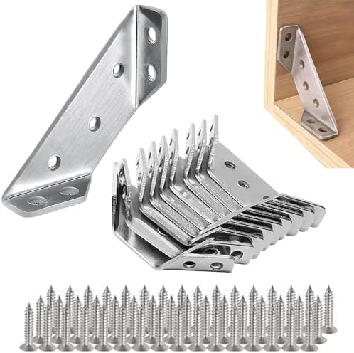 Amazon.com: LinTsing 10PCS Stainless Steel Furniture Corner Connector ...