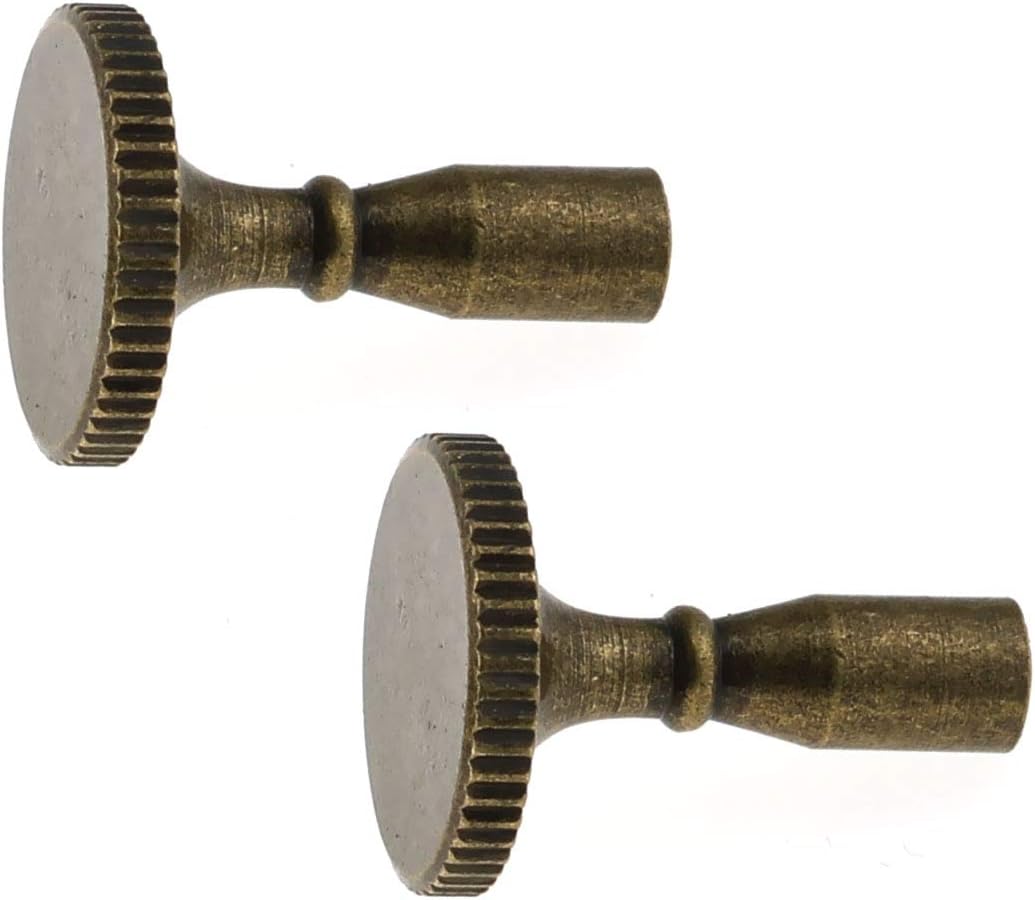 E-Outstanding Lamp Turn Knob 2PCS Antique Brass Knurled Lamp Keys for ...