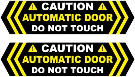 Amazon.com : 1.5x6 inch 4 PCS Caution Automatic Door Do Not Touch ...