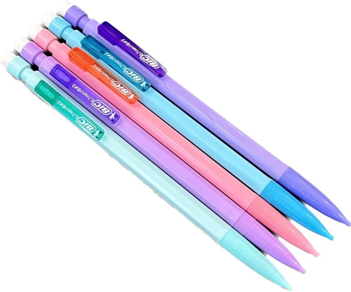 BIC Matic Fun, HB Mechanical Pencils and Eraser, Assorted Barrel ...