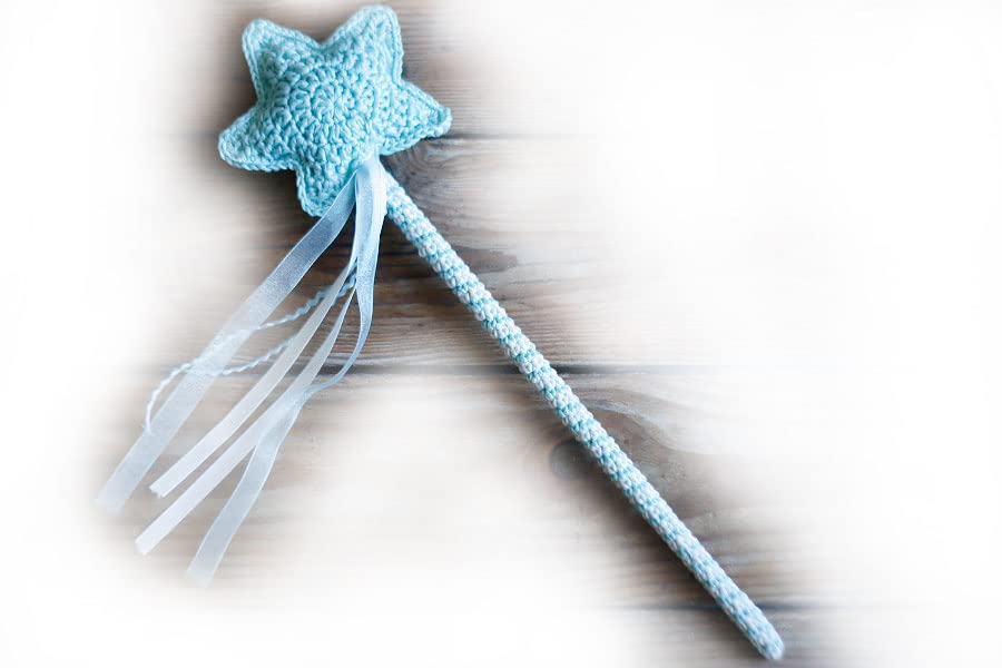 Crochet Magic Wand, Star Fairy wand, Dress up fairy costume ...