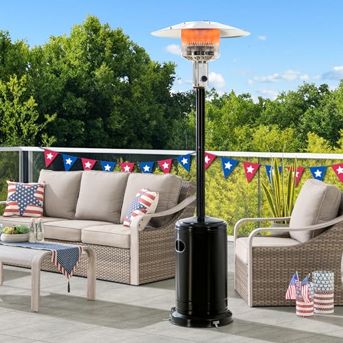 Snapklik.com : Sunjoy 47,000 BTU Patio Heater, Portable Freestanding ...