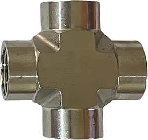 Amazon.com: QSP NPT Stainless Steel 304 Cross Fitting 4 Way 4x FNPT 1/4 ...