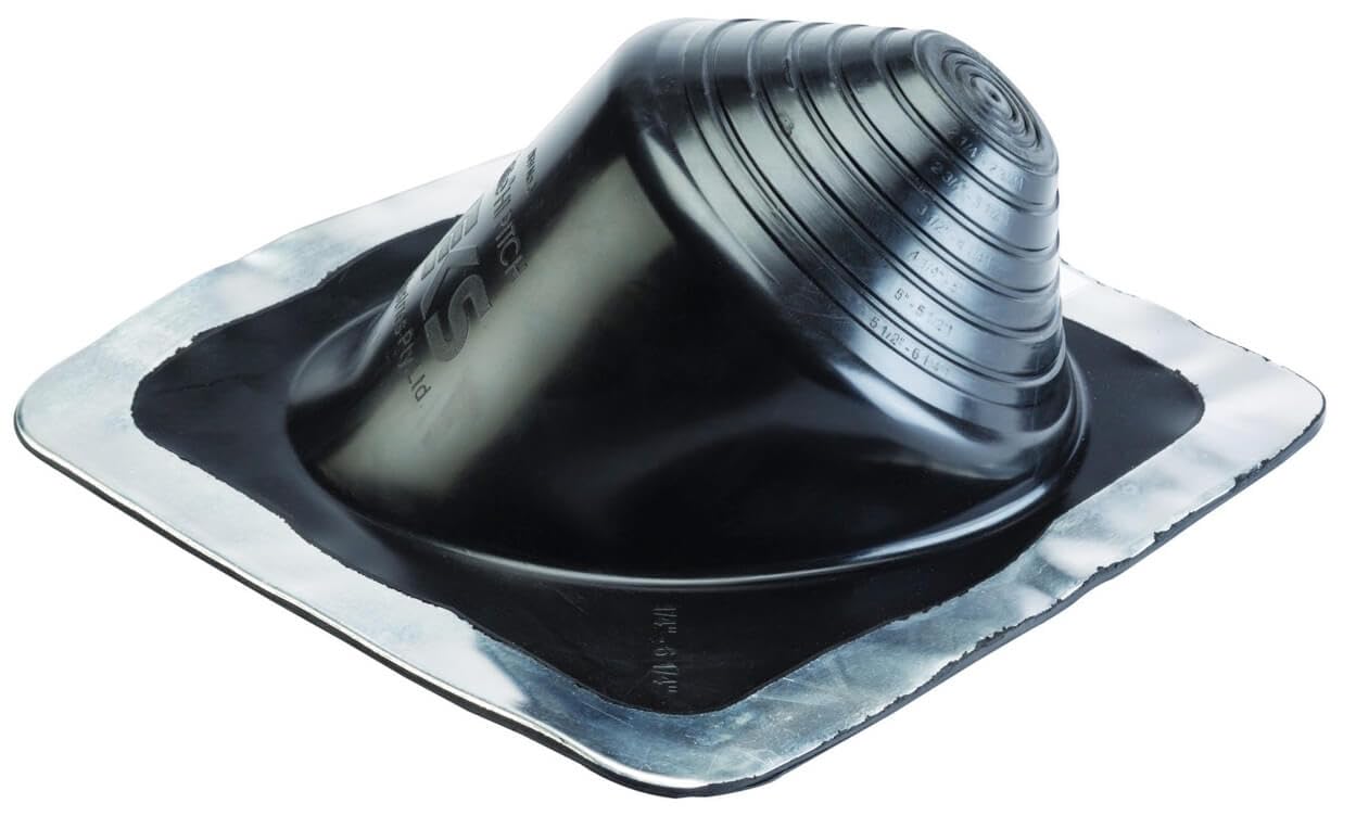 Dektite Hi-Pitch #3 Black EPDM High Pitch Roof Flashing. Steep Slope ...