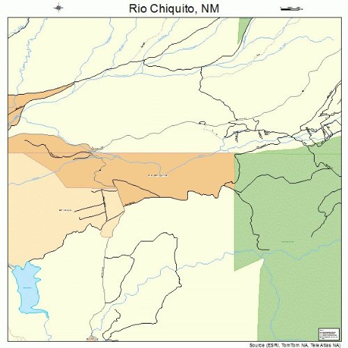 Large Street & Road Map of Rio Chiquito, New Mexico NM - Printed poster ...