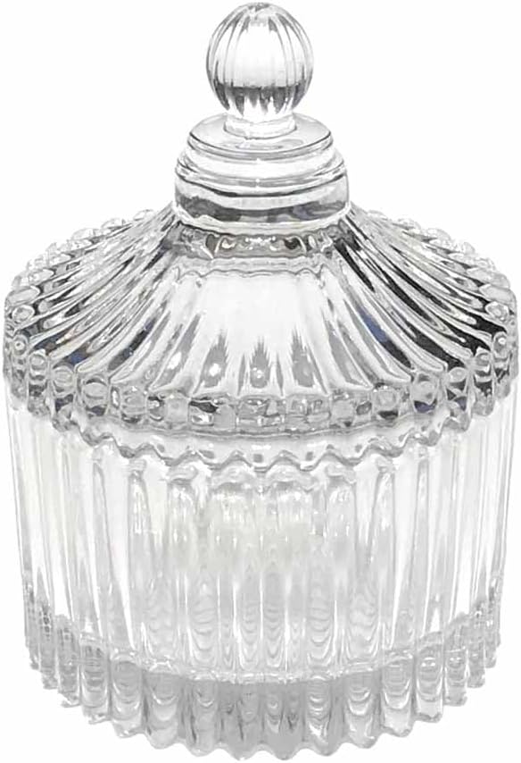 Amazon.com: Glass Candy Dish with Lid, Decorative Candy Jar Transparent ...