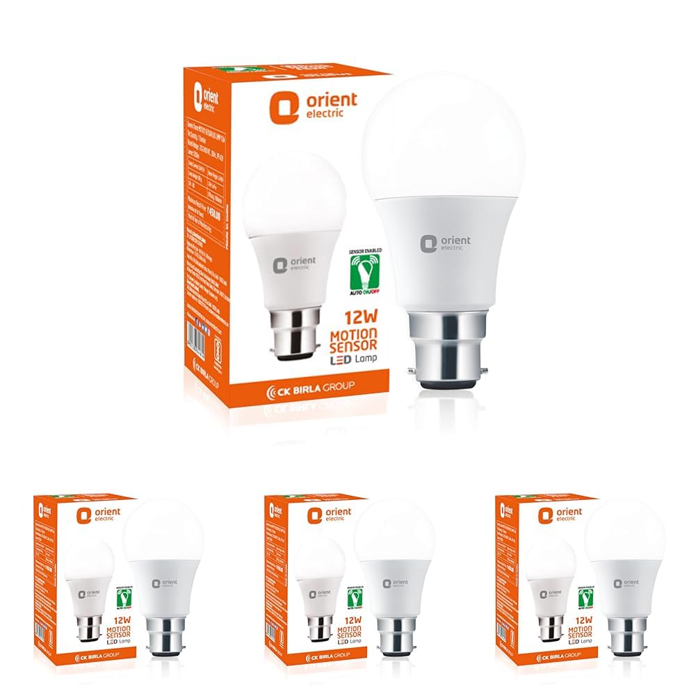 Orient Electric Motion Sensor LED Bulb 12W, radar based led light with ...