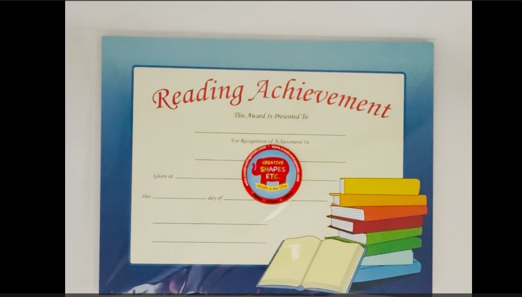 Reading Achievement Certificate Template