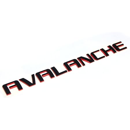 Amazon.com: Yoaoo 1x OEM Avalanche Nameplate Redline Letter Emblem 3D ...