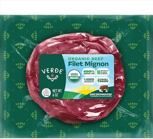 Amazon.com: Verde Farms, Beef Filet Mignon Steak, Organic, Grass-Fed ...
