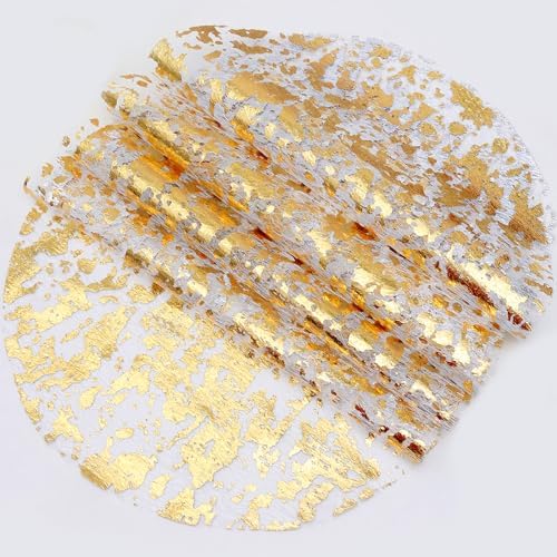 Amazon.com: MAKCNMYM 50 Pack Disposable Gold Placemats 13 inch Metallic ...