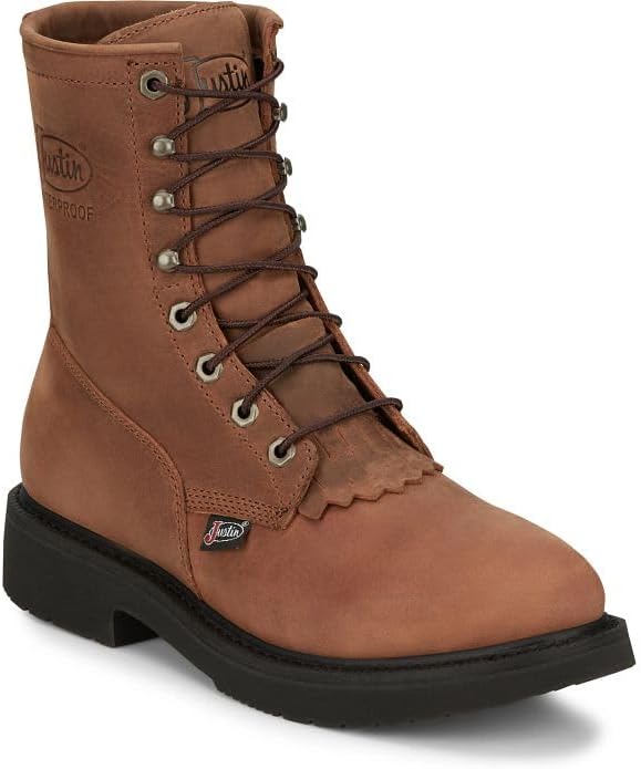 Justin Boots Men's OW604 Livestock 8" Waterproof Work Boot