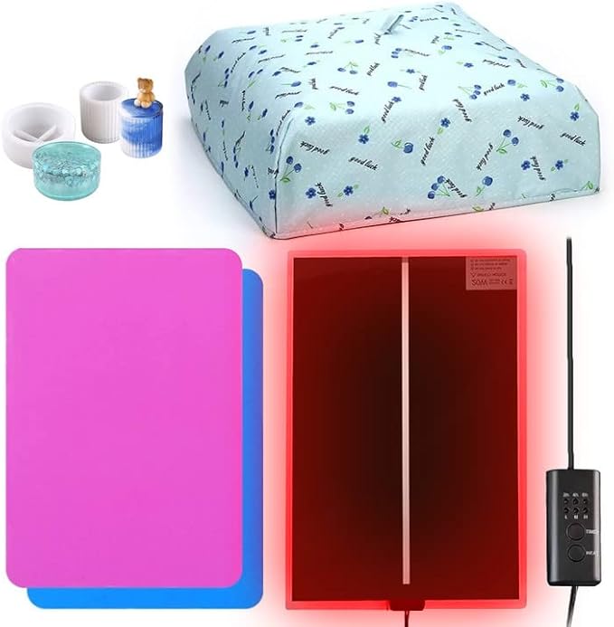 Amazon.com: Preshwous Resin Heating Mat with Cover and Timer, 2/4/6 ...