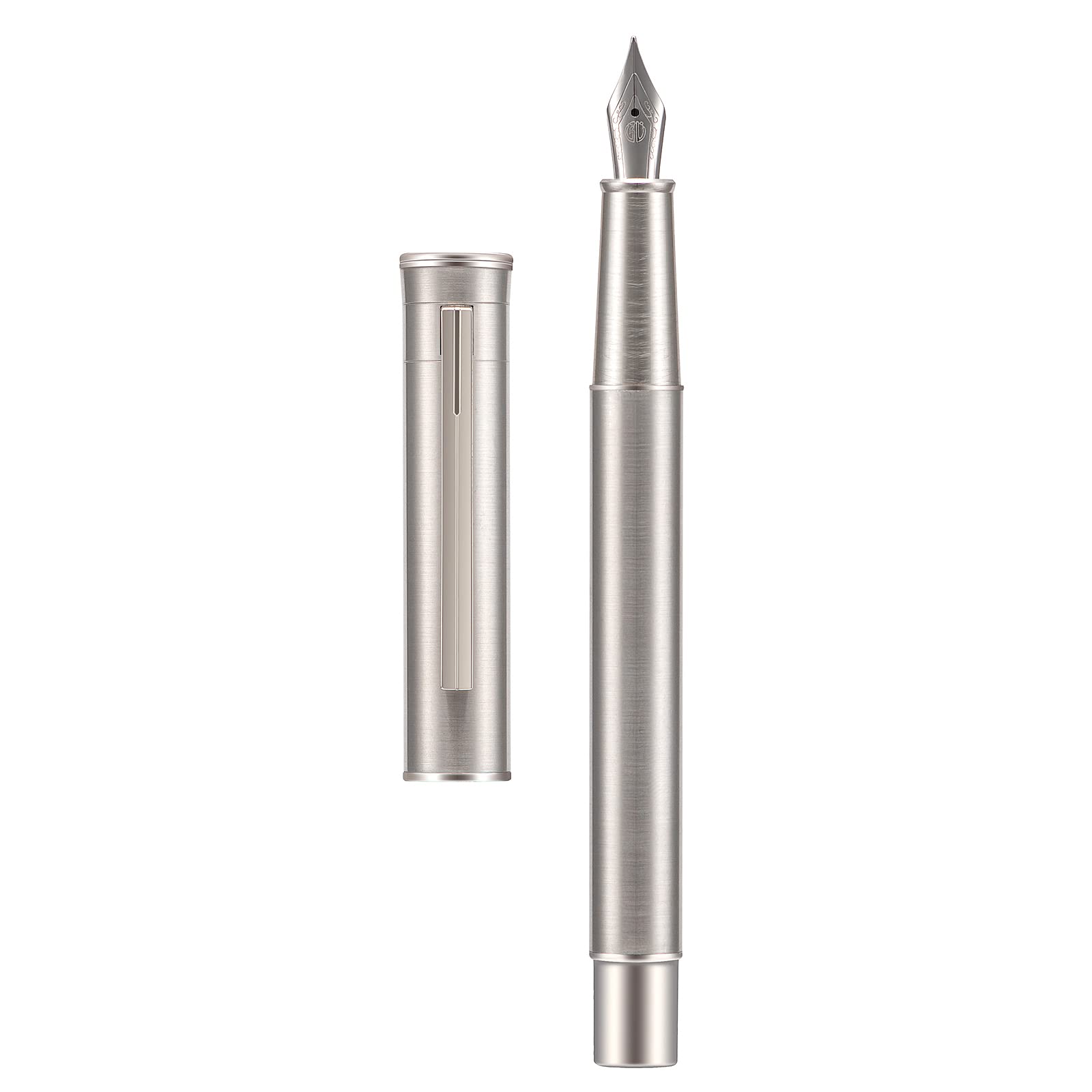 Amazon.com : Hongdian 1861 Stainless Steel Fountain Pen Extra Fine Nib ...